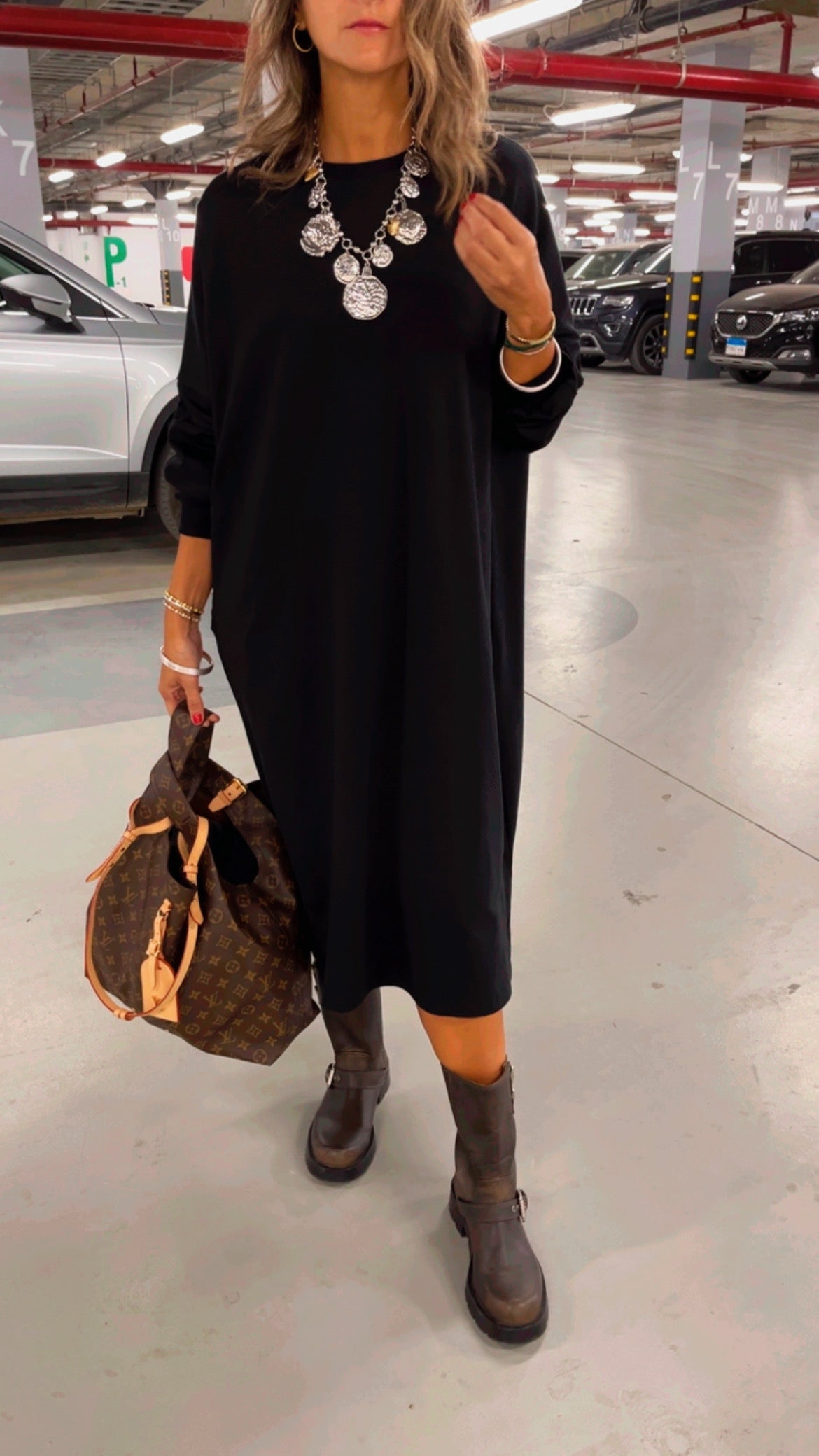 Black Basic Side Pocket Dress – Frillu
