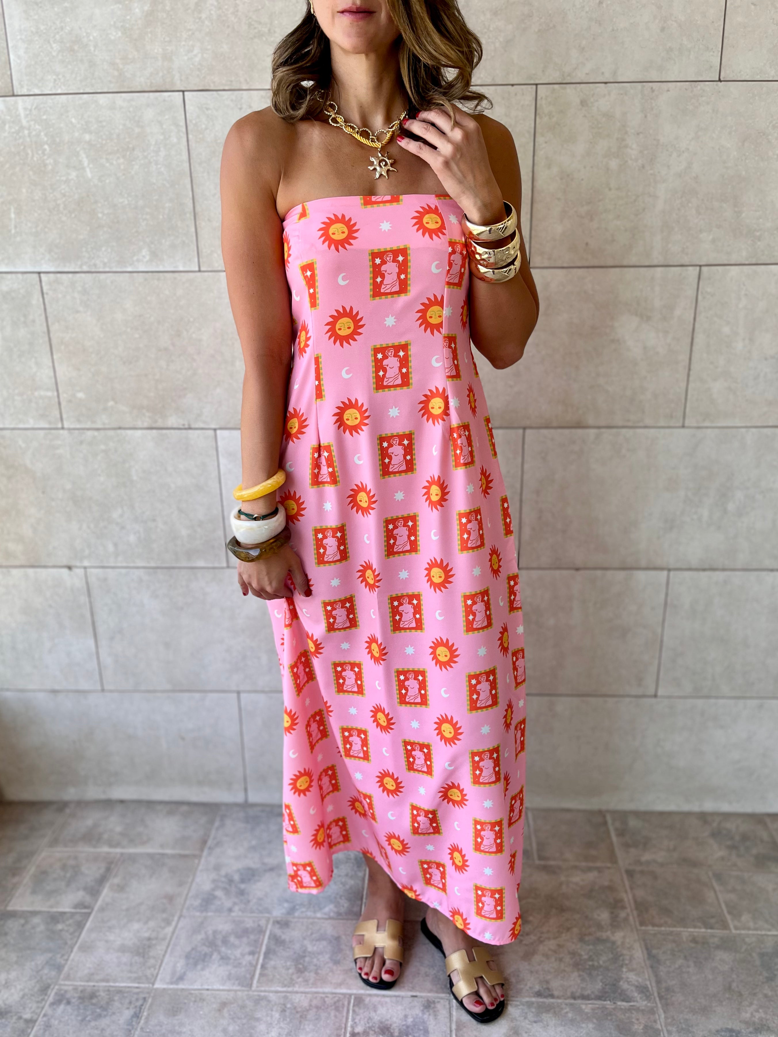 Sunset Off Shoulder Dress – Frillu